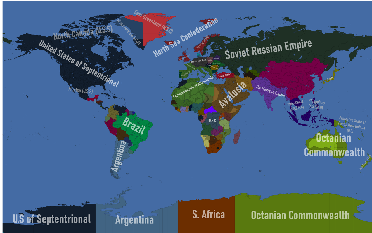 NationStates | Dispatch | World Map, 2036, 23rd August