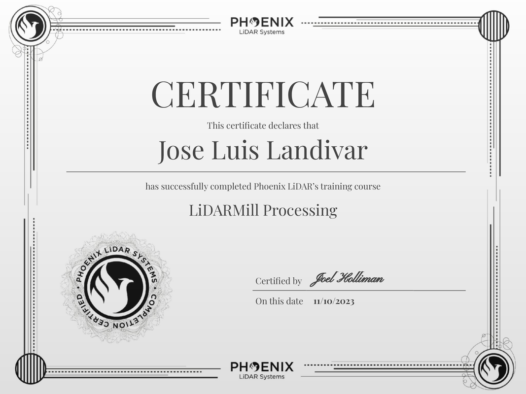 Jose Luis Landivar Certificate Of Completion Li DARMill Processing — Postimages