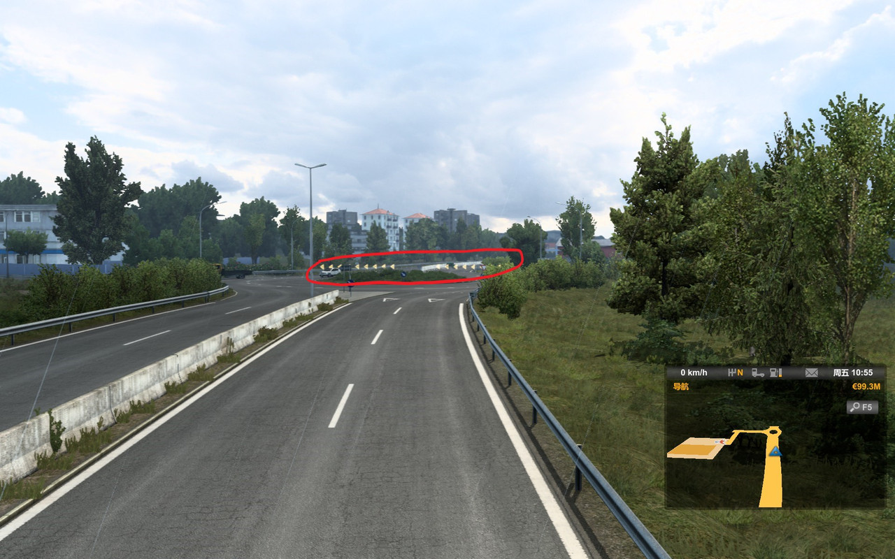 Milano, wrong distance setting for the dead-end barrier [210636] - SCS Software