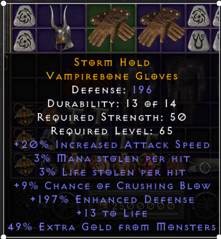 196def 20ias 9cb 13life 3 Duo Leech 49eg Glove Ft - Topic - d2jsp
