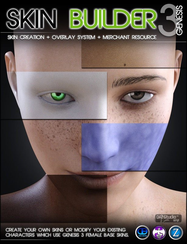 Skin Builder 3 For Genesis 3 Female(s) [REPOST] 2025 - Free Daz 3D Models