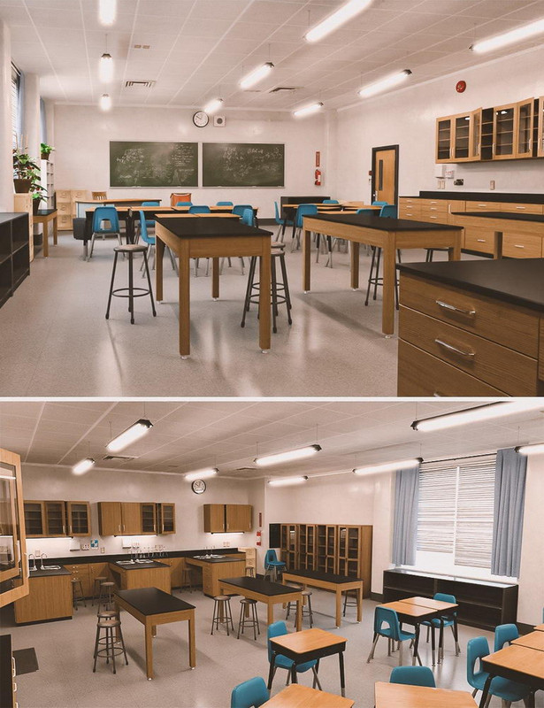 Science Classroom Environment 2025 - Free Daz 3D Models