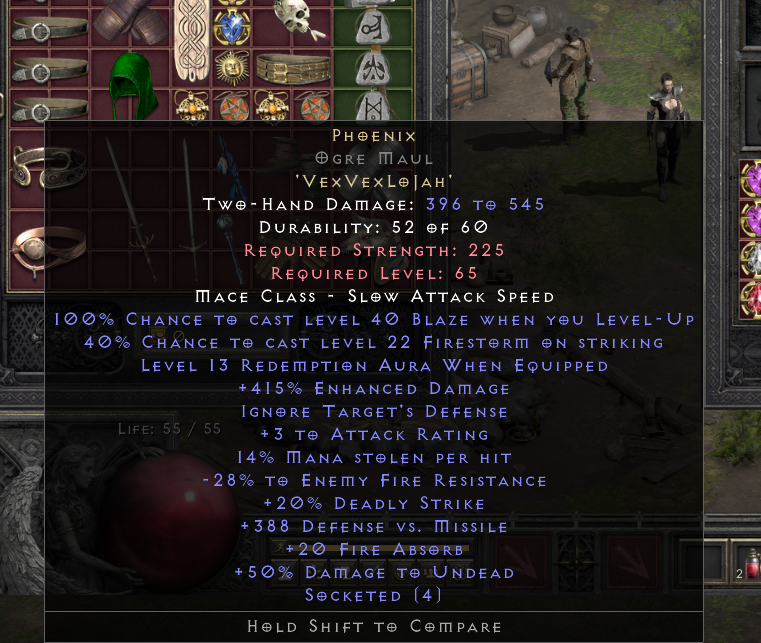 Top Realm = Phoenix = 2hand [wpn] = 415% Ed / 3 Ar - Topic - d2jsp