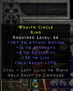 Nice Melee Ring Ar/str/dex/life/cr - Topic - d2jsp