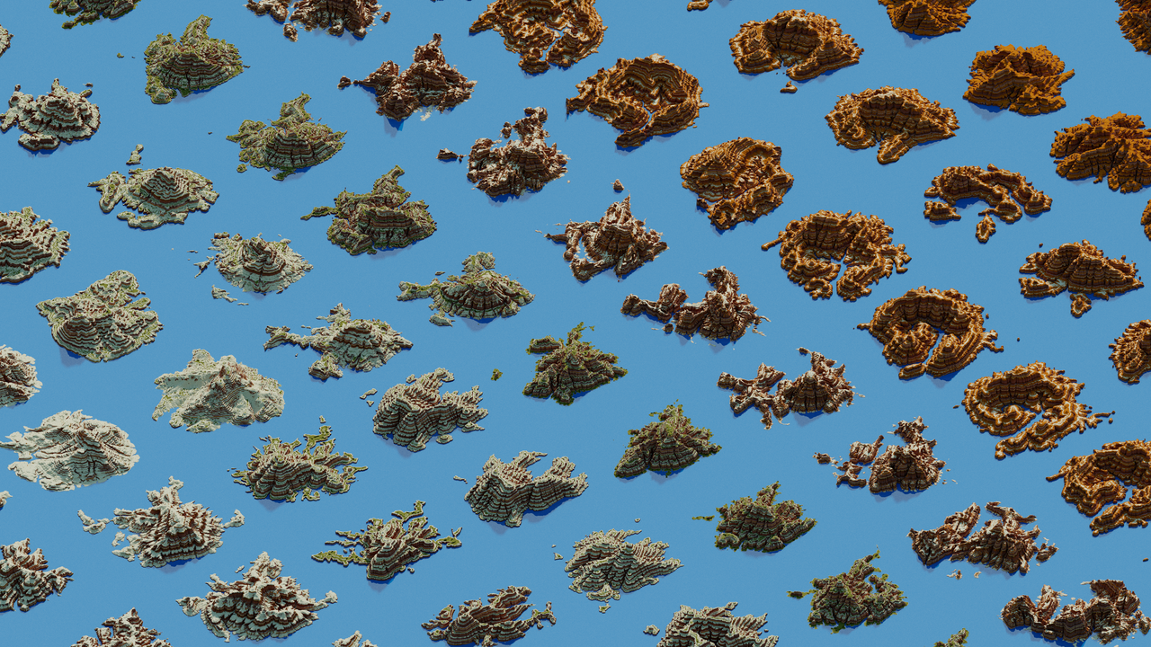 📦 500+ Custom Islands (1.19+) - Terrain Asset pack - Plains / Desert ...