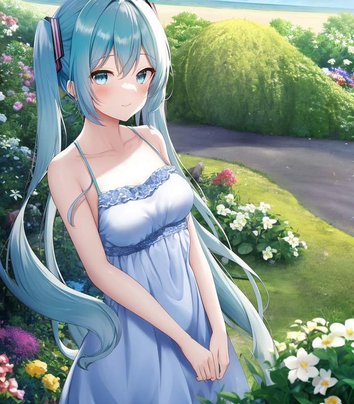 12867 1973802650 miku, crystal eyes, upper body, face to viewer, solo, medium breasts, soft ...