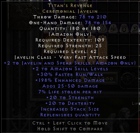 Non Eth Titans 198% - Topic - d2jsp