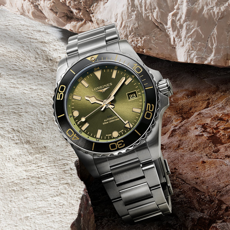 Longines Hydro Conquest GMT Green dial 1 — Postimages