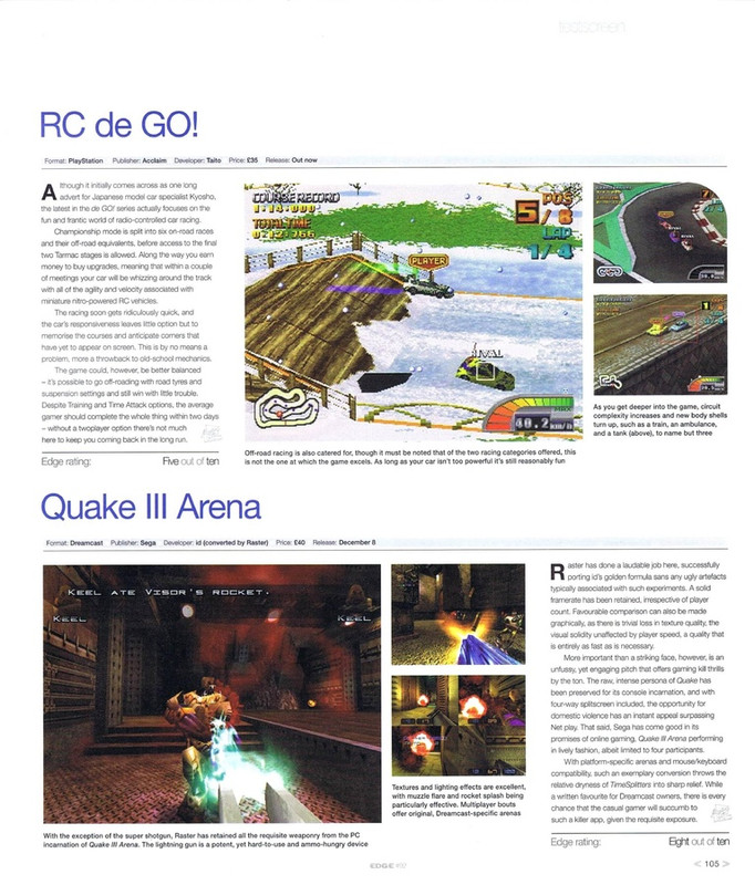 EDGE and NextGen magazine on Quake III Arena (1999-2000) | ResetEra