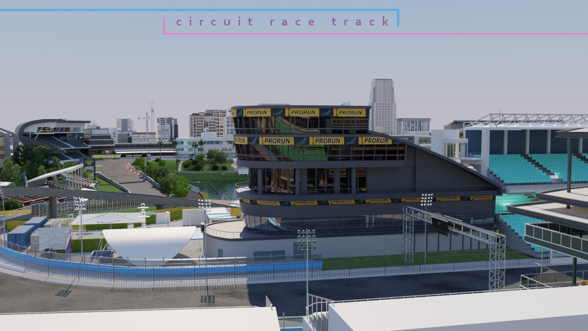 Circuit Race Track - Free Daz 3D Models