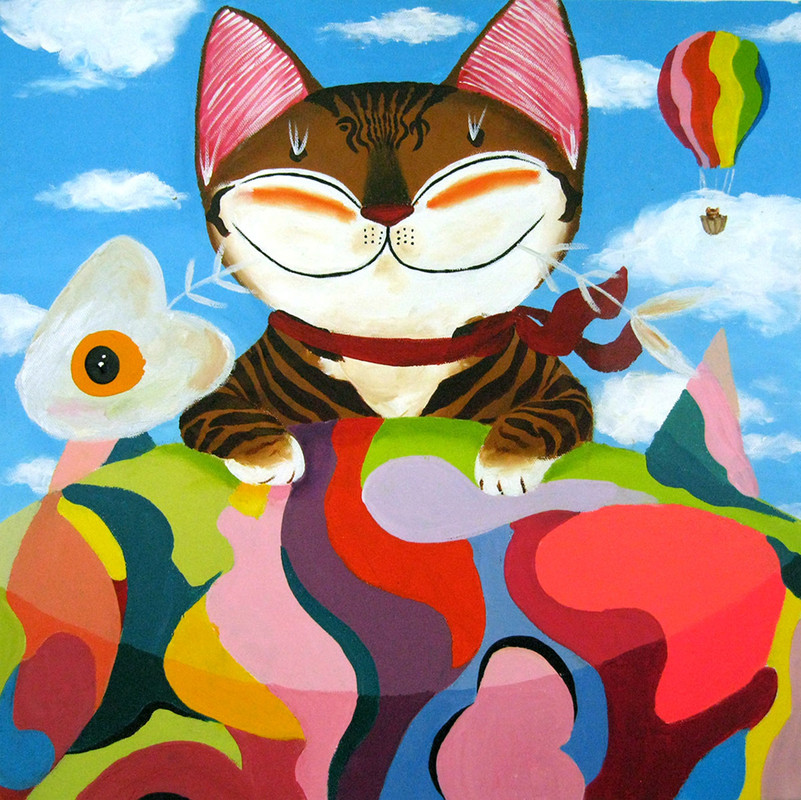 11 cat art hot cat balloon — Postimages