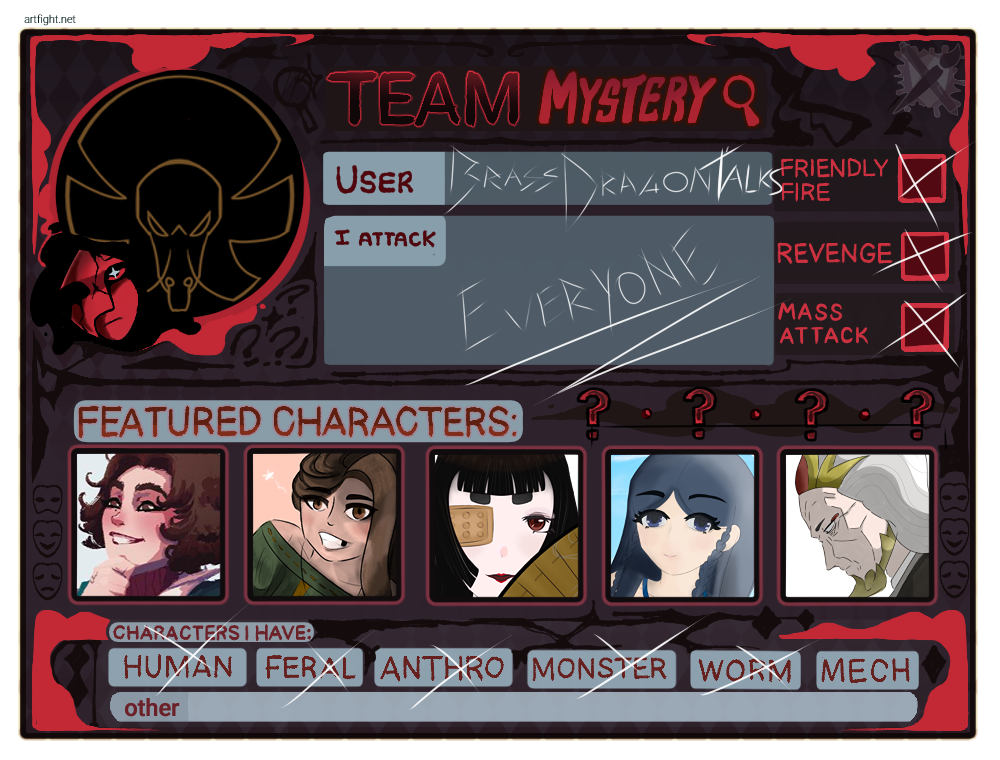ArtFight Profile List 2026 For All on Toyhouse