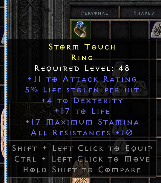 Ring +10 All Res 5% Life Leach And More - Topic - d2jsp