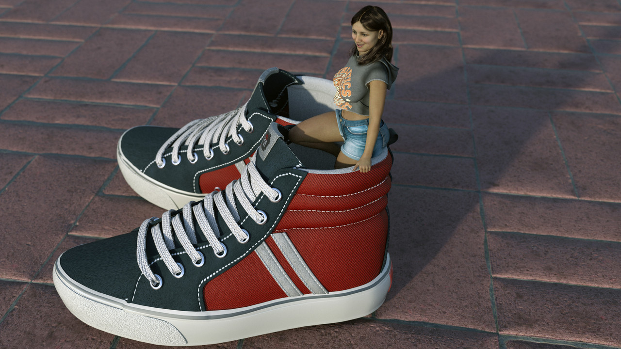 Sneaking into her sneaker — Postimages