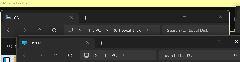 gui - How do I get the border to show on the Windows File Explorer when ...