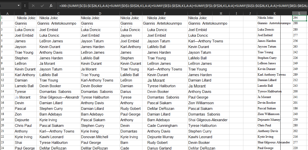Assign points to each row and add points according to how many times a ...