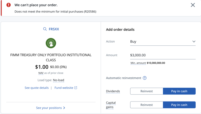 WellsTrade Money Market Funds Summary - Bogleheads.org