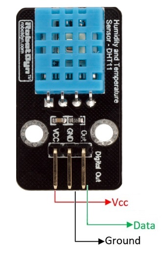 DHT11 Temperature and Humidity Sensor Module DYN Board | TechMaze
