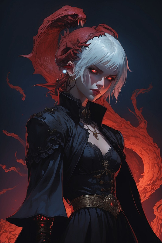 Albedo Base XL Extremely detailed illustration of an evil looki 2 — Postimages