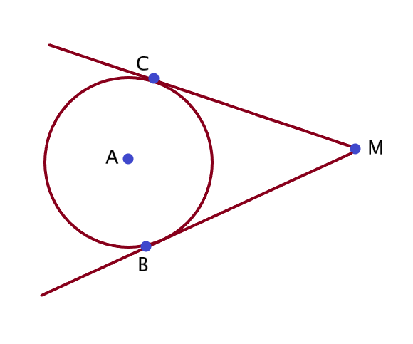 For any point outside of a circle, is there ever only one ta | Quizlet