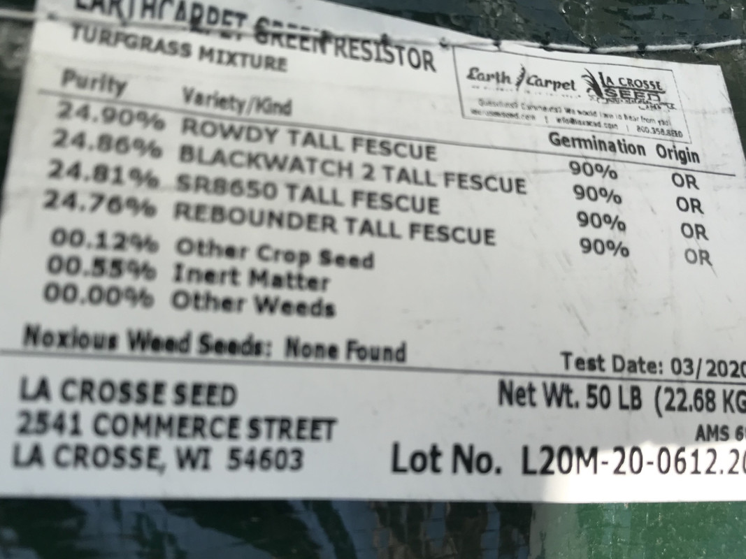 Seed tags | Lawn Care Forum