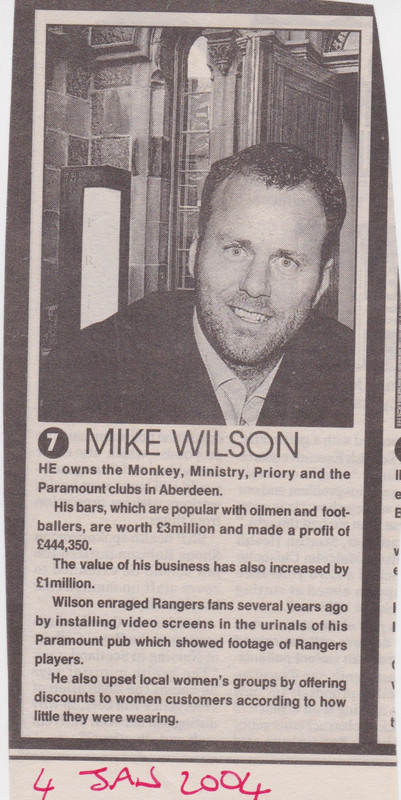 Mike Wilson Paramount bar Aberdeen — Postimages