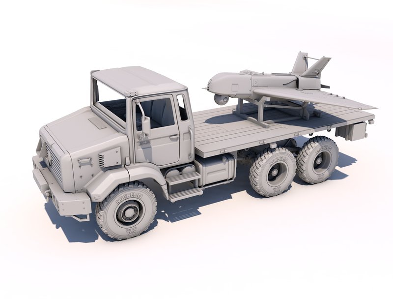 1/35 - Renault GBC 180 truck + SAGEM SDTI/Sperwer UAV 3D printed kits ...