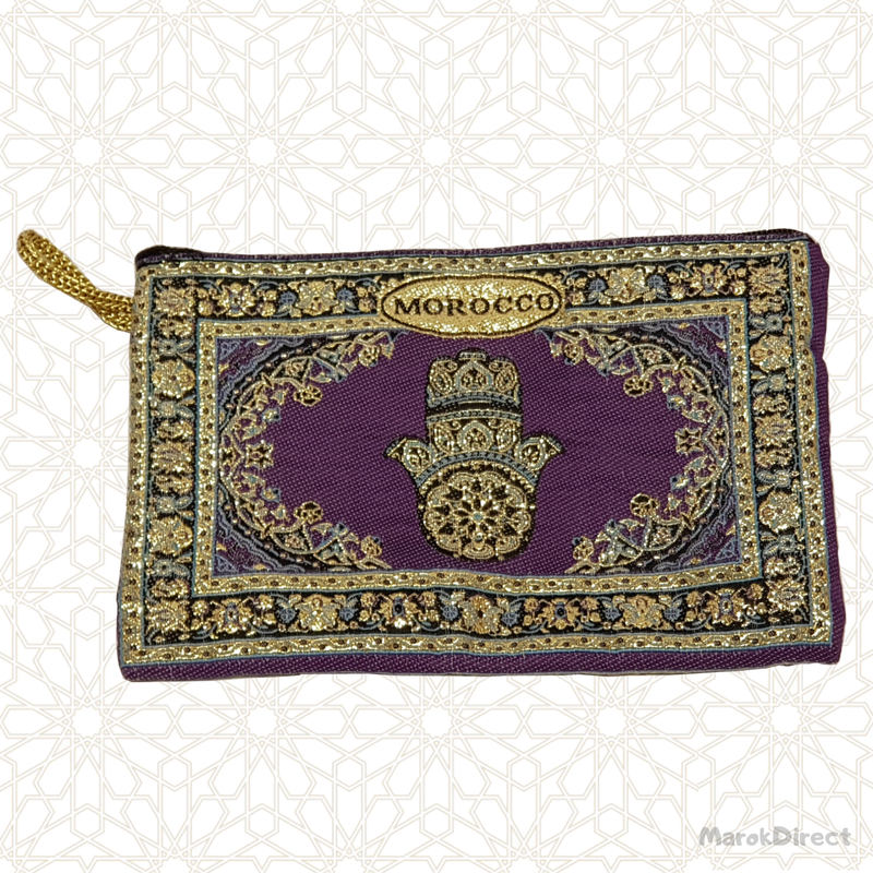 Ladies Coin Purse Moroccan Wallet Fatima Hand Gold Patterned Design ...