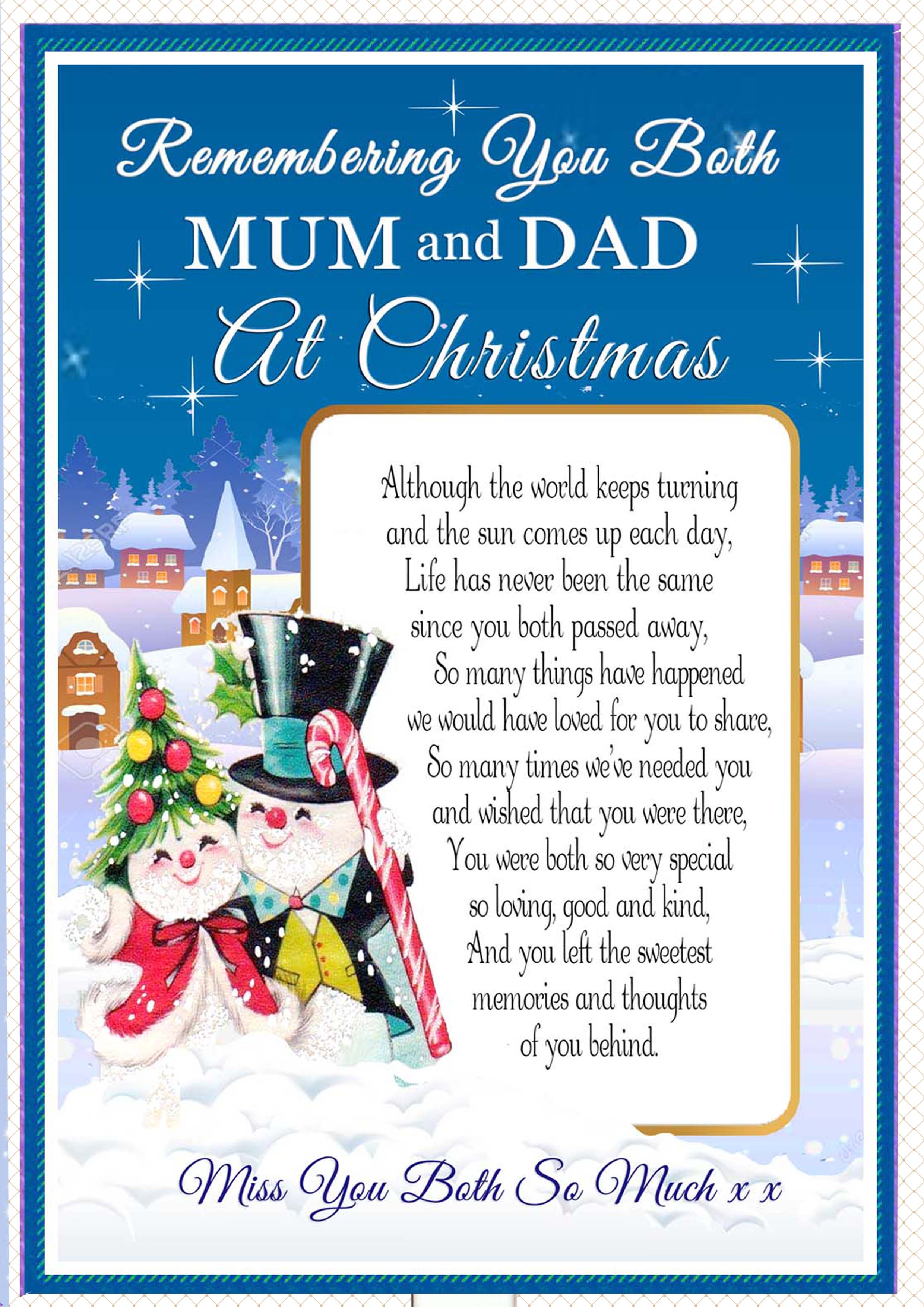 MUM AND DAD SNOWMANS EB 2 — Postimages