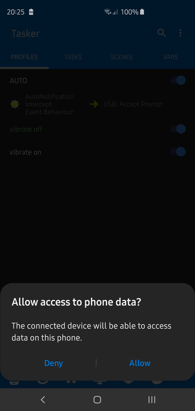 Need to automate accepting a system dialogue : r/tasker