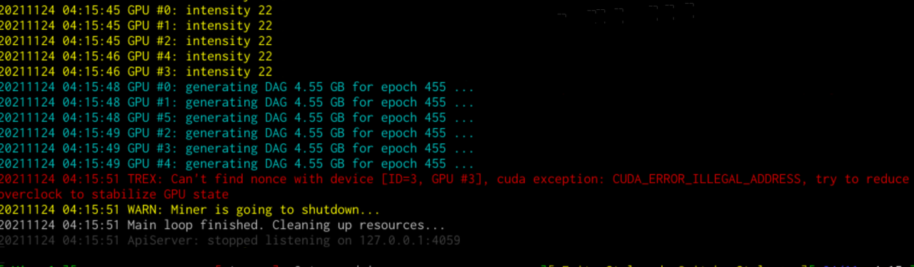 HiveOS: Added LHR card and miner won't start "Can't start T-rex, can't initialize CUDA engine ...