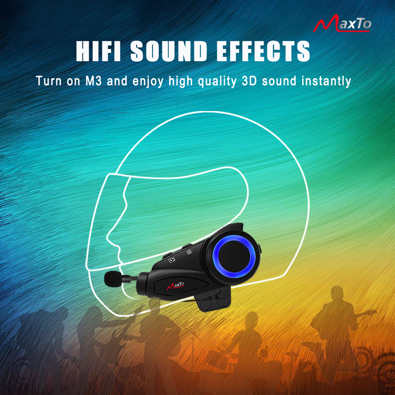 Sistem de comunicare moto intercom M3, MOSMAOO®, Camera video full HD ...