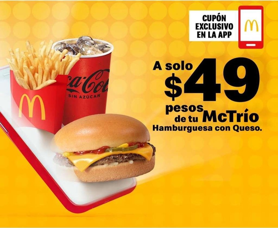 McTro Combo McDonald's Hamburguesa Con Queso Mediana