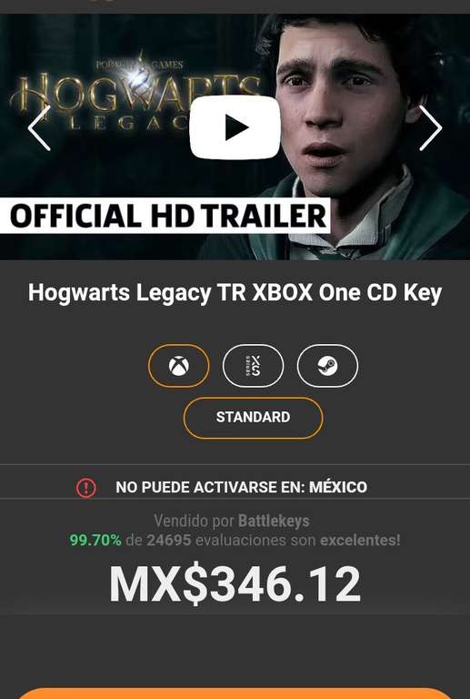 Kinguin Hogwarts Legacy TR XBOX One CD Key