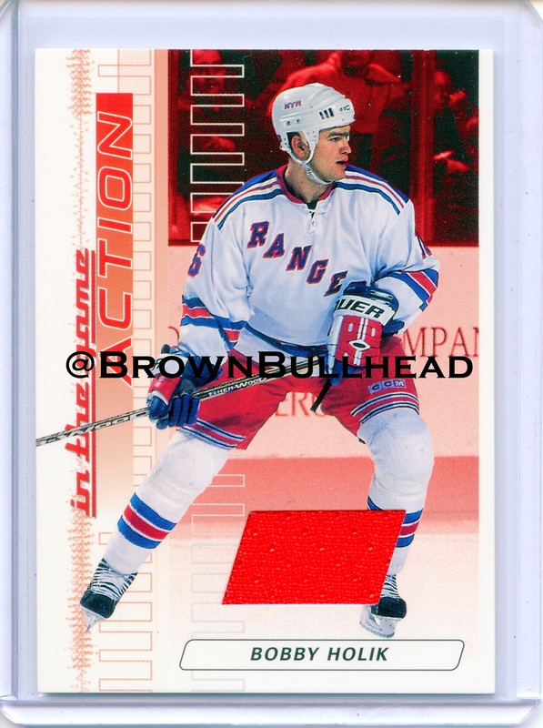 2003 04 ITG Action Jerseys M 031 [ Bobby Holik] [ New York Rangers] [ Ruby] [ 500] [swatch=red ...