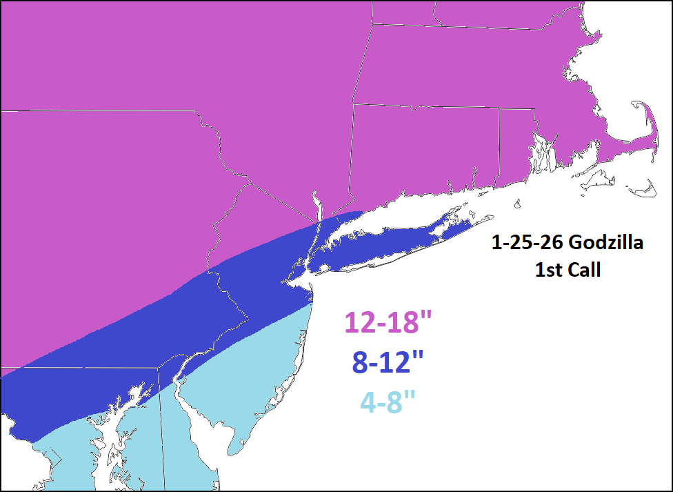 SNOW MAPS JANUARY 25th/26th 2026