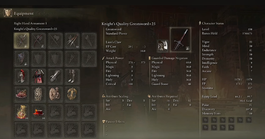 Ideas for a redmane knight build : r/EldenRingBuilds
