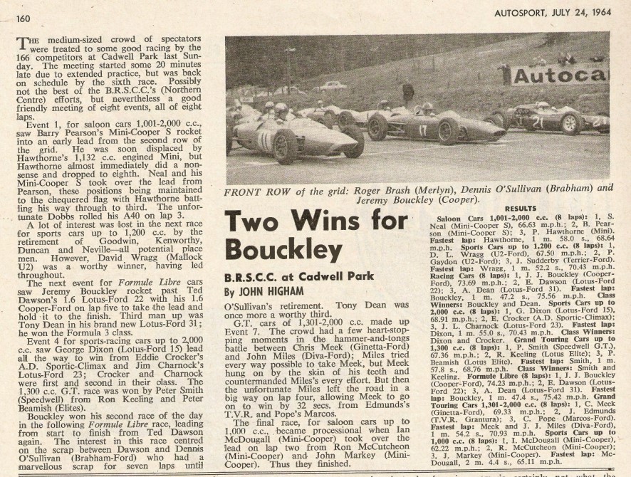 Cadwell Park July 19, 1964 and Castle Combe Aug 15, 1964 - The ...