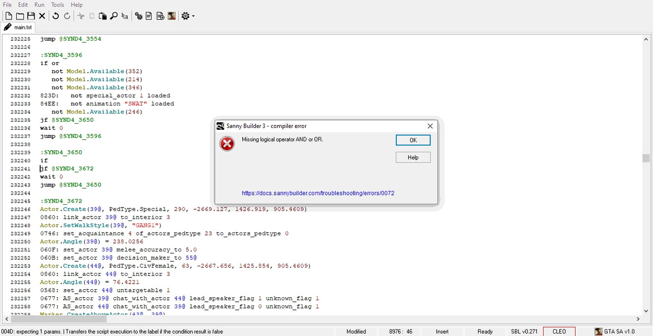 Would you help me find the lines responsible for the elements i want to change in GTA:SA ...