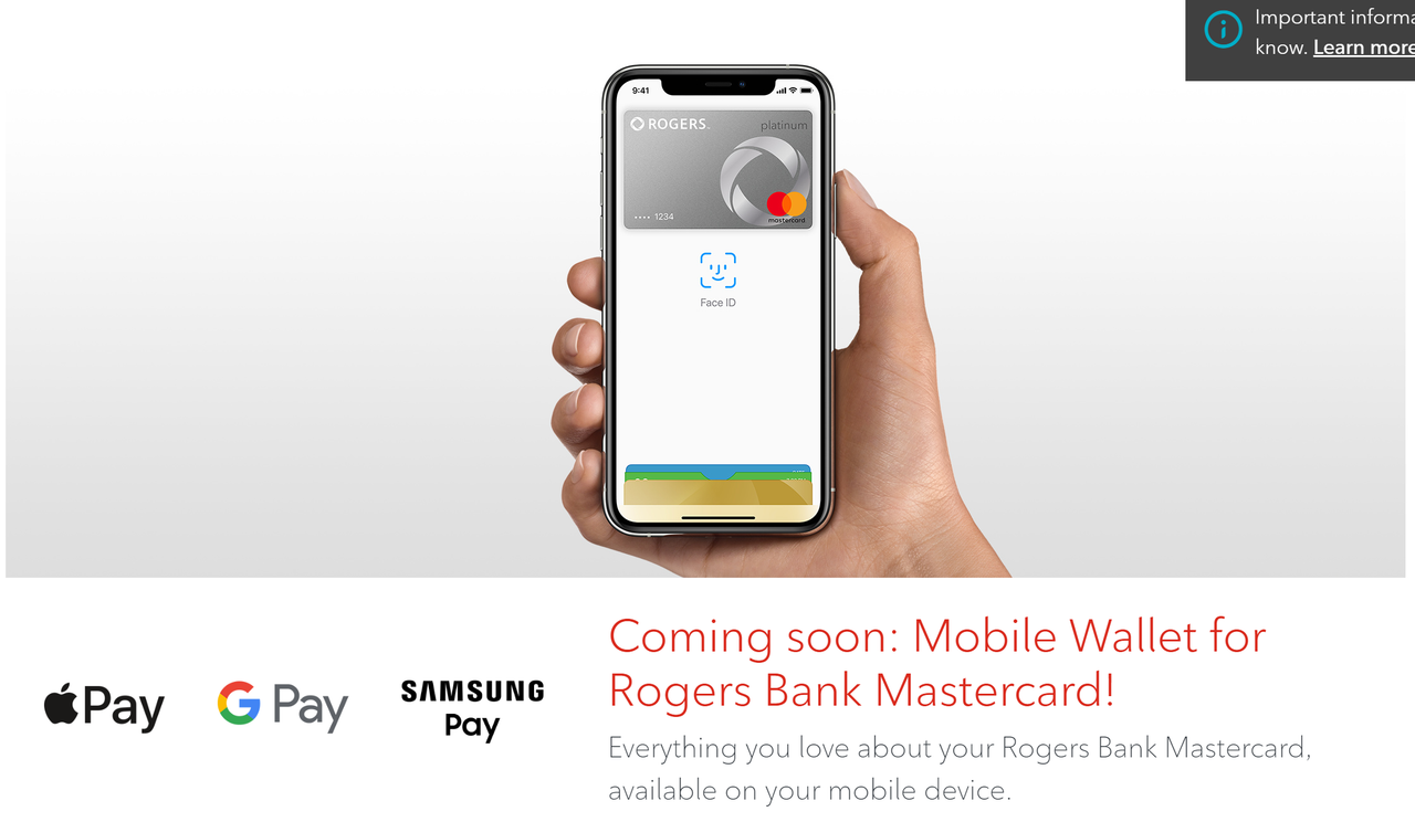 Rogers Bank Mastercards - Mobile Payments coming soon : r ...