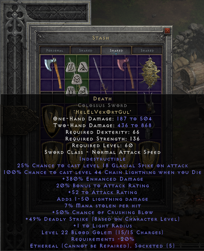 100% Perfect Eth Death Colossus Sword - Topic - d2jsp