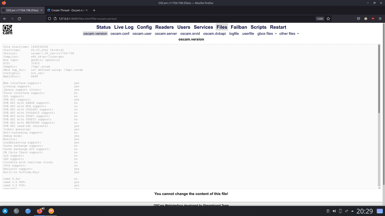Help needed on oscam-emu for arch - OSCam-EMU - Linux Satellite Support ...