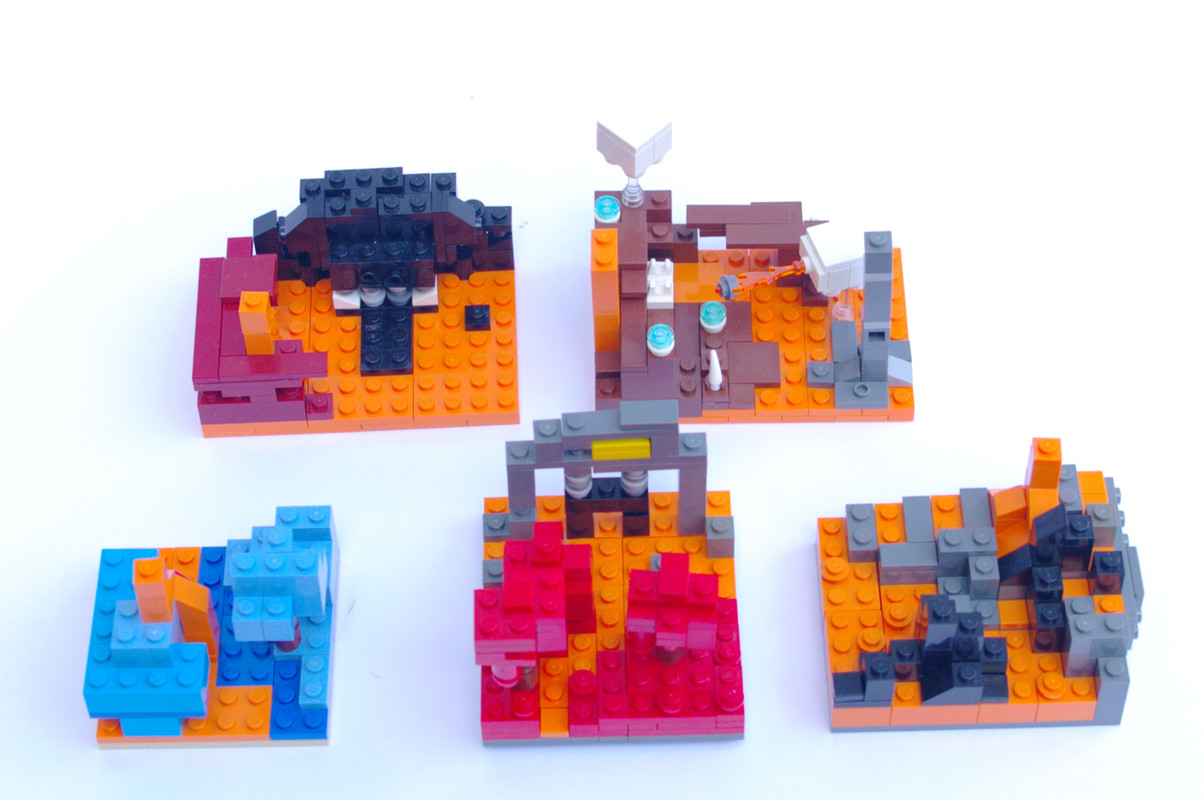 Microscale Minecraft Nether Biomes - RoLUG - Romanian LEGO® User Group