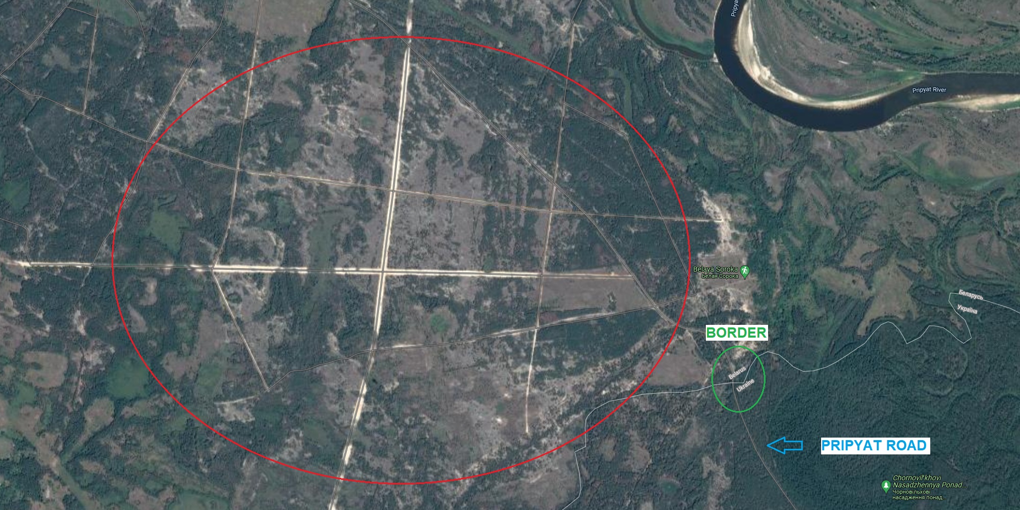 What are these lines / roads northwest of Pripyat? : r/chernobyl