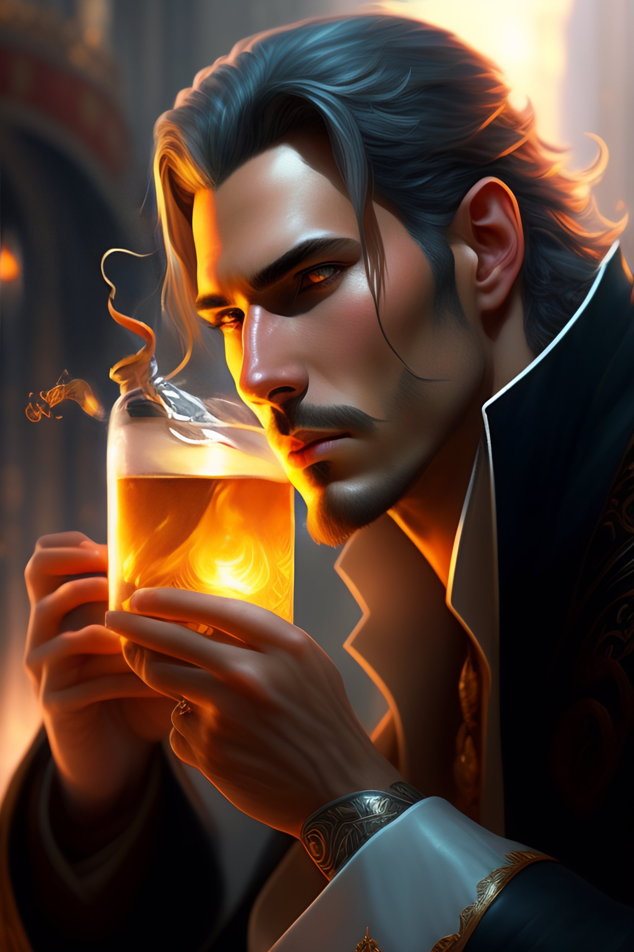 Male Greasy evil wizard eating aspartame — Postimages