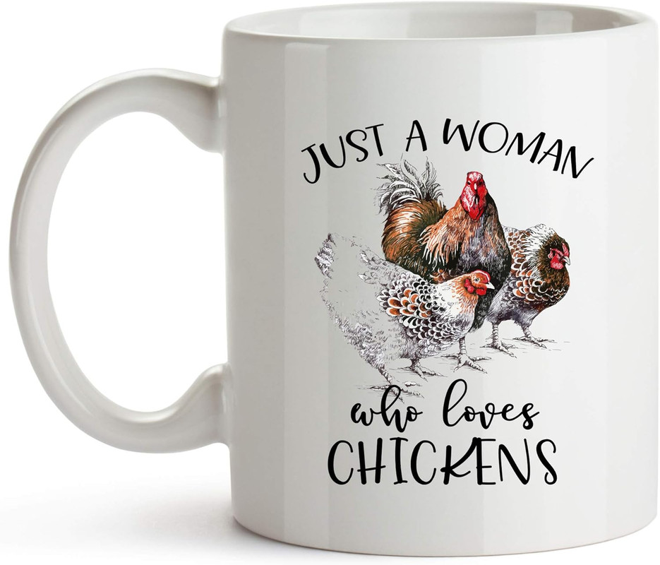 You Nique Designs Chicken Mug 11 Ounces Crazy Chicken Lady Coffee Mug ...