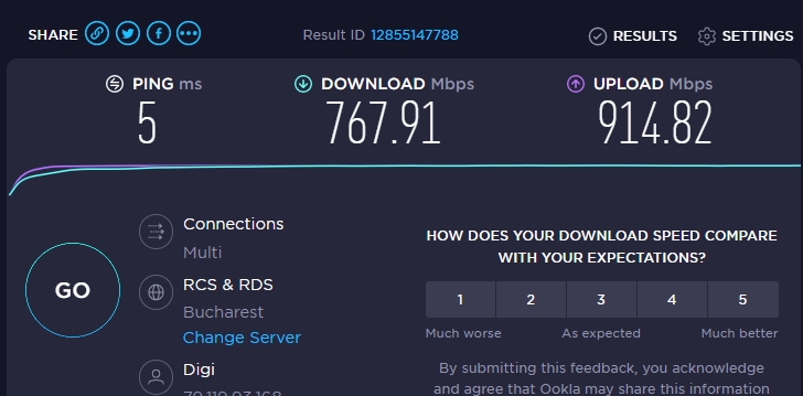 Viteza wifi pe fiberlink1000 de la Digi - Retelistica si WEB - ELFORUM ...