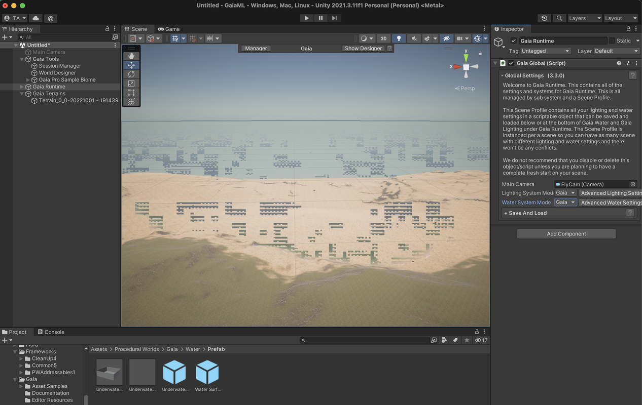 Water System Mode not working - AI GameDev Toolkit - Canopy - Procedural Worlds