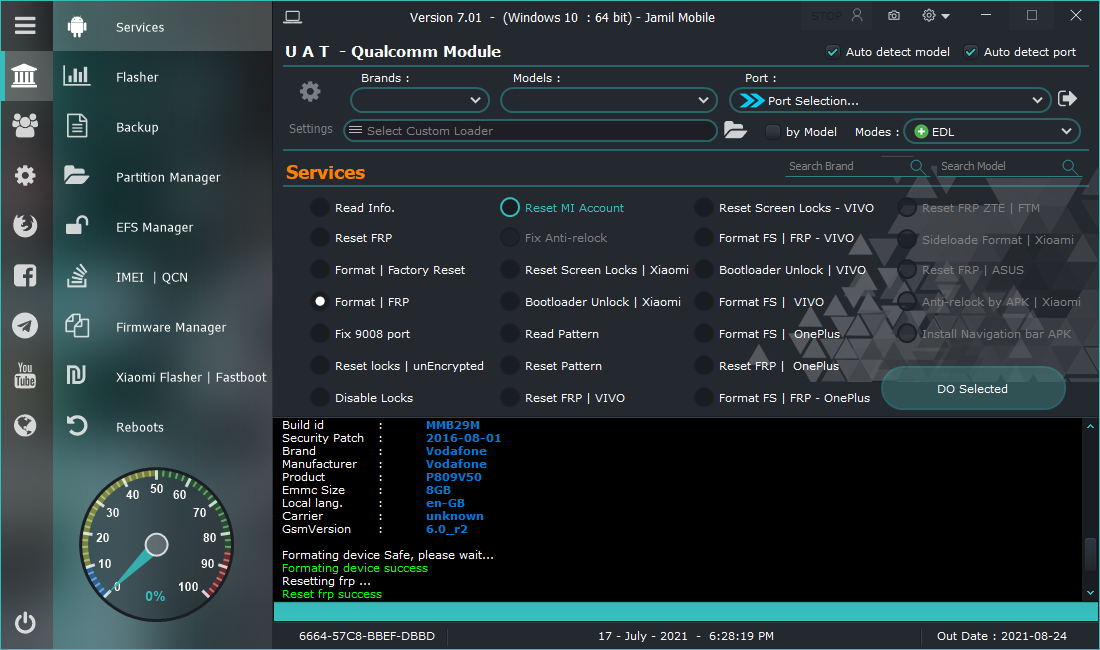 Vodafone VFD 600 Screen Lock & Frp Done FMT To Edl By Uni Android Tool ...