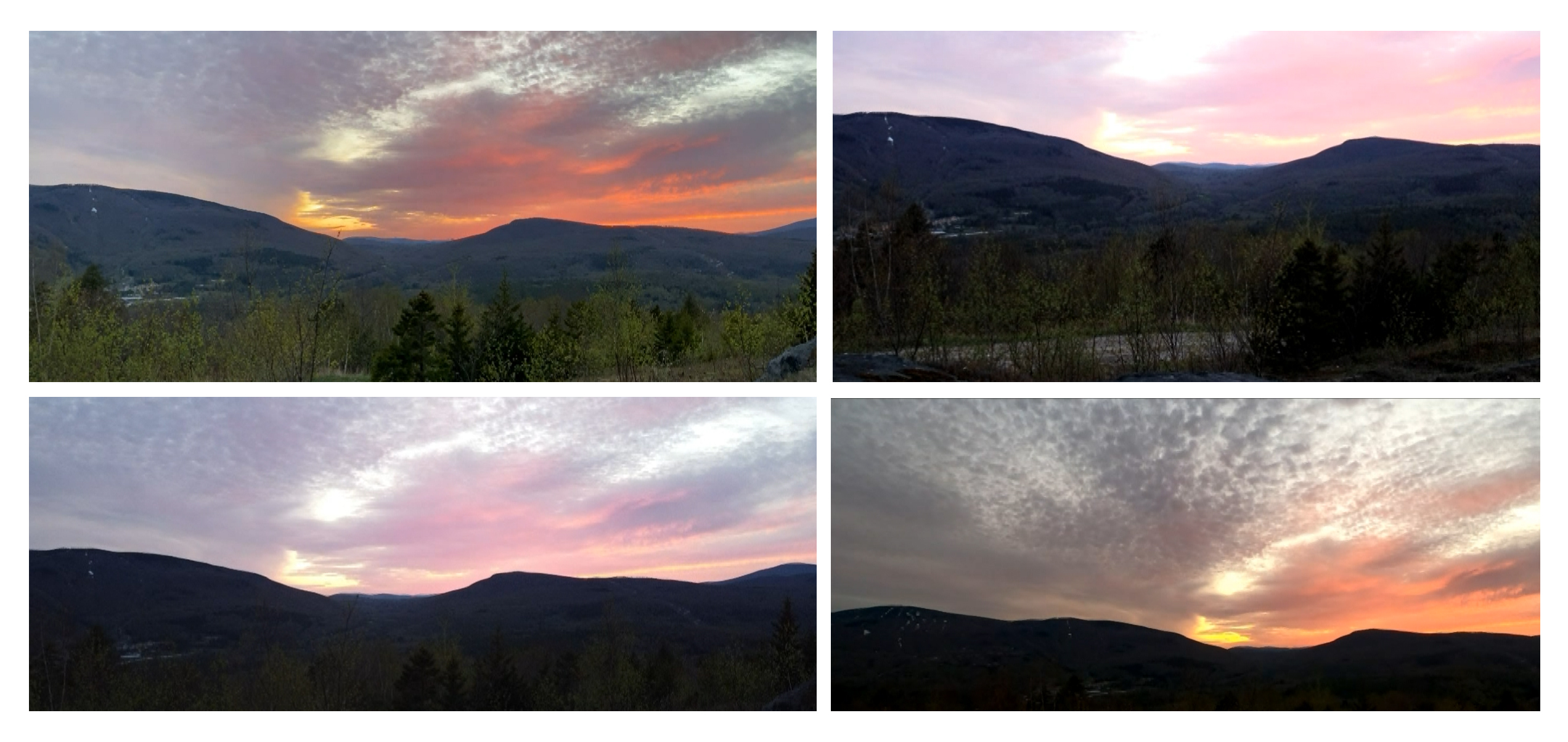 sunset comparison clockwise i Phone Canon Go Pro Drone — Postimages